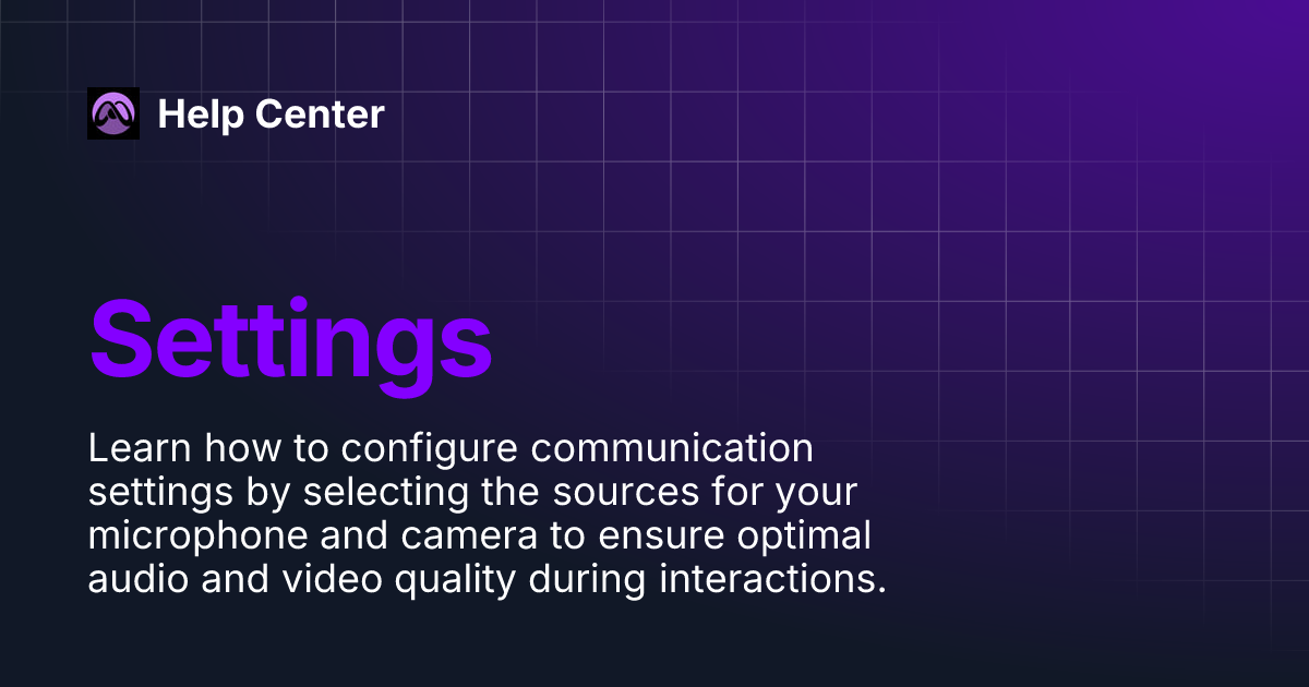 Settings | Help Center